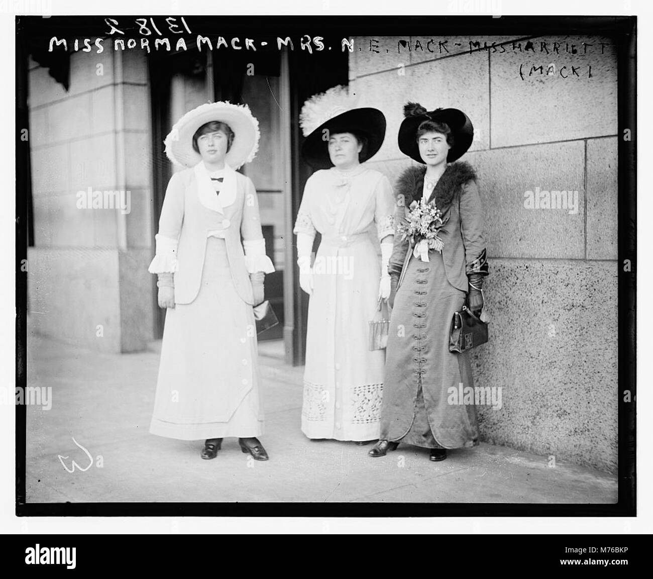 A family portrait featuring Mrs. N.E. Mack and her daughters ...