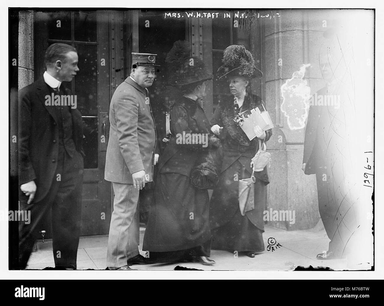 This image shows Mrs. W.H. Taft, the wife of William H. Taft, the 27th ...