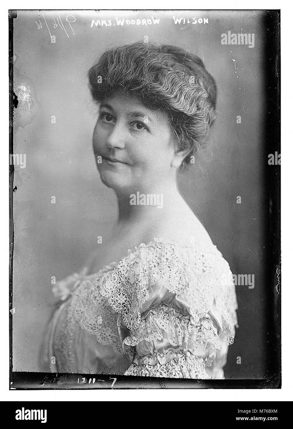 A portrait of Mrs. Woodrow Wilson, wife of the 28th President of the ...