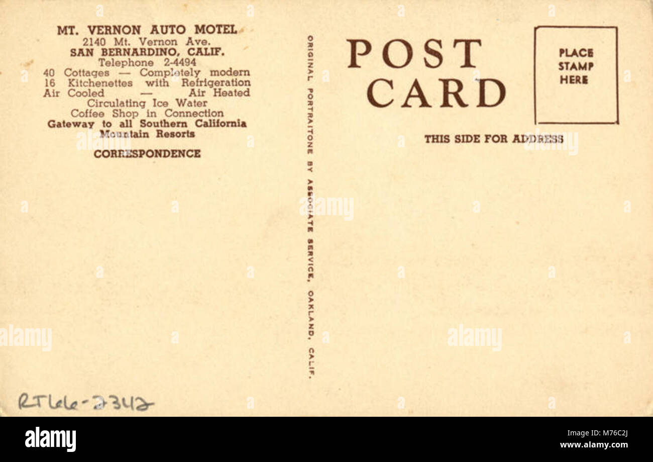 The Mt. Vernon Auto Motel, captured in this historical image, reflects ...
