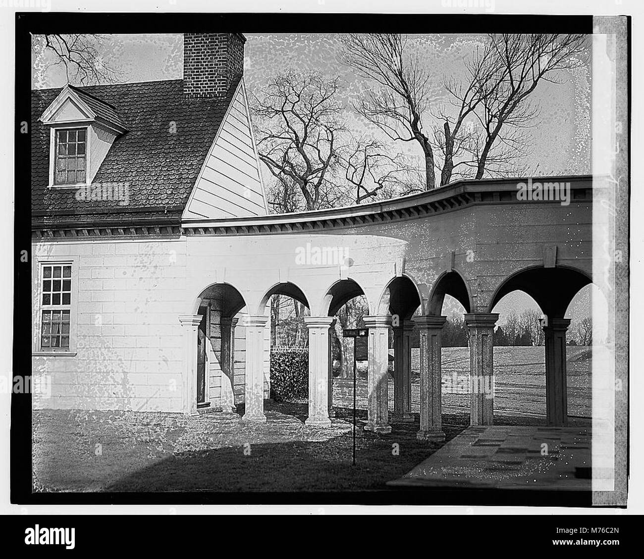 A photograph of Mount Vernon, the historical home of George Washington ...