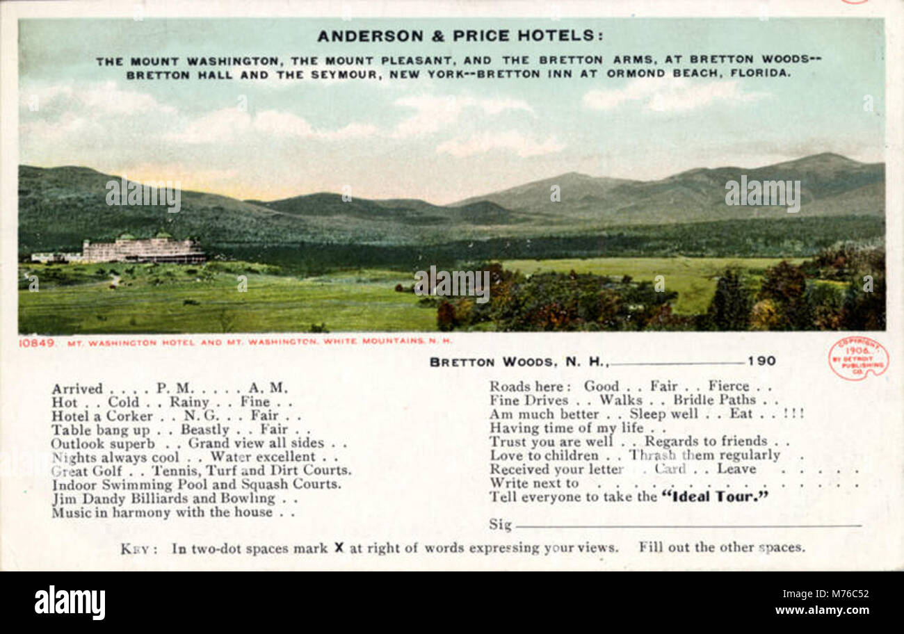 This historic image features the Mount Washington Hotel and the ...