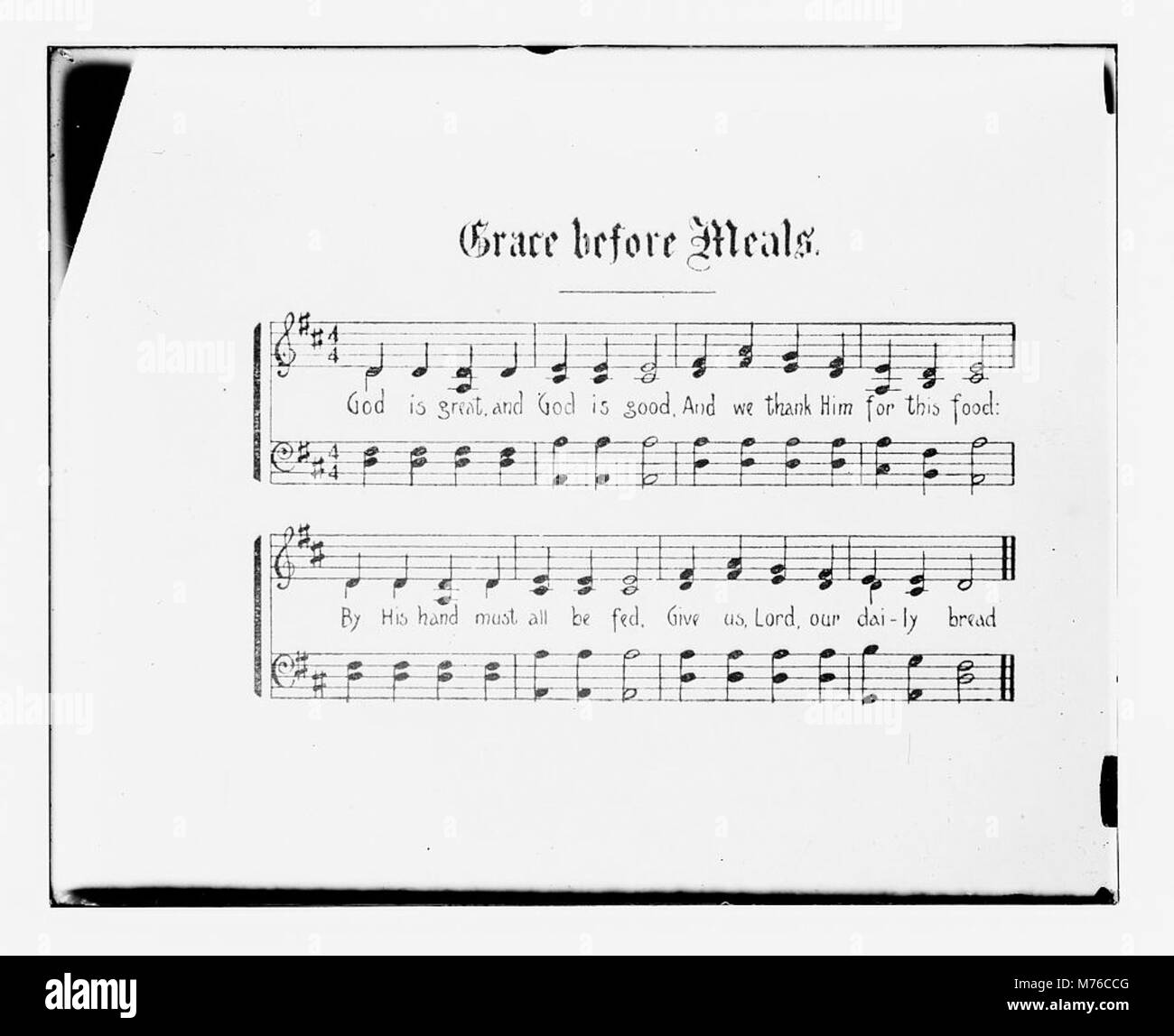Grace prayer Black and White Stock Photos & Images - Alamy