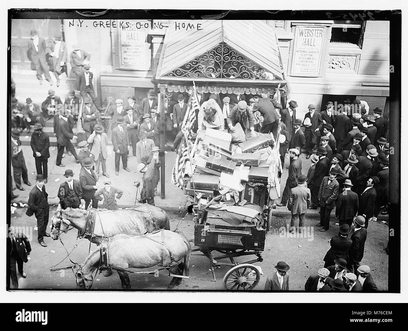 A photograph showing a group of Greek individuals from New York ...
