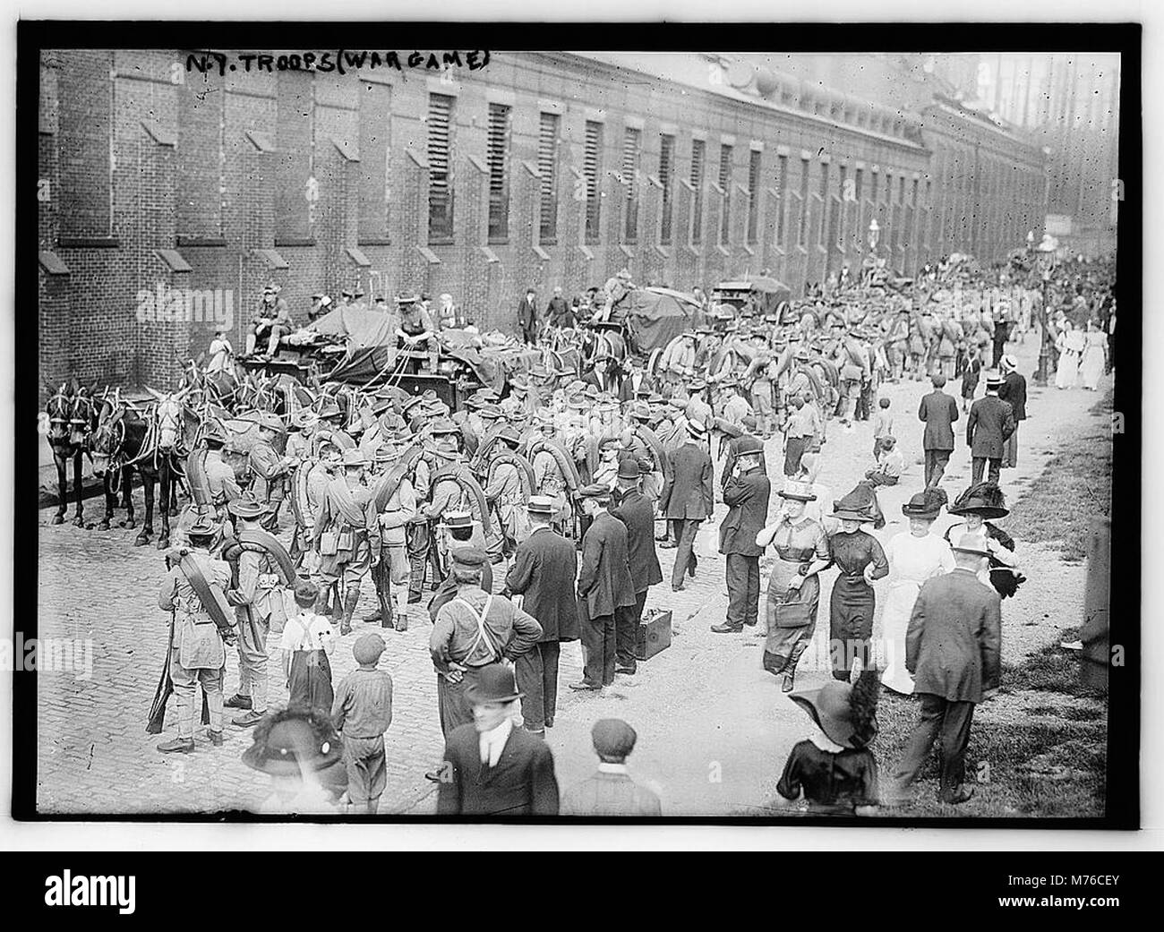Troops in war game Black and White Stock Photos & Images - Alamy