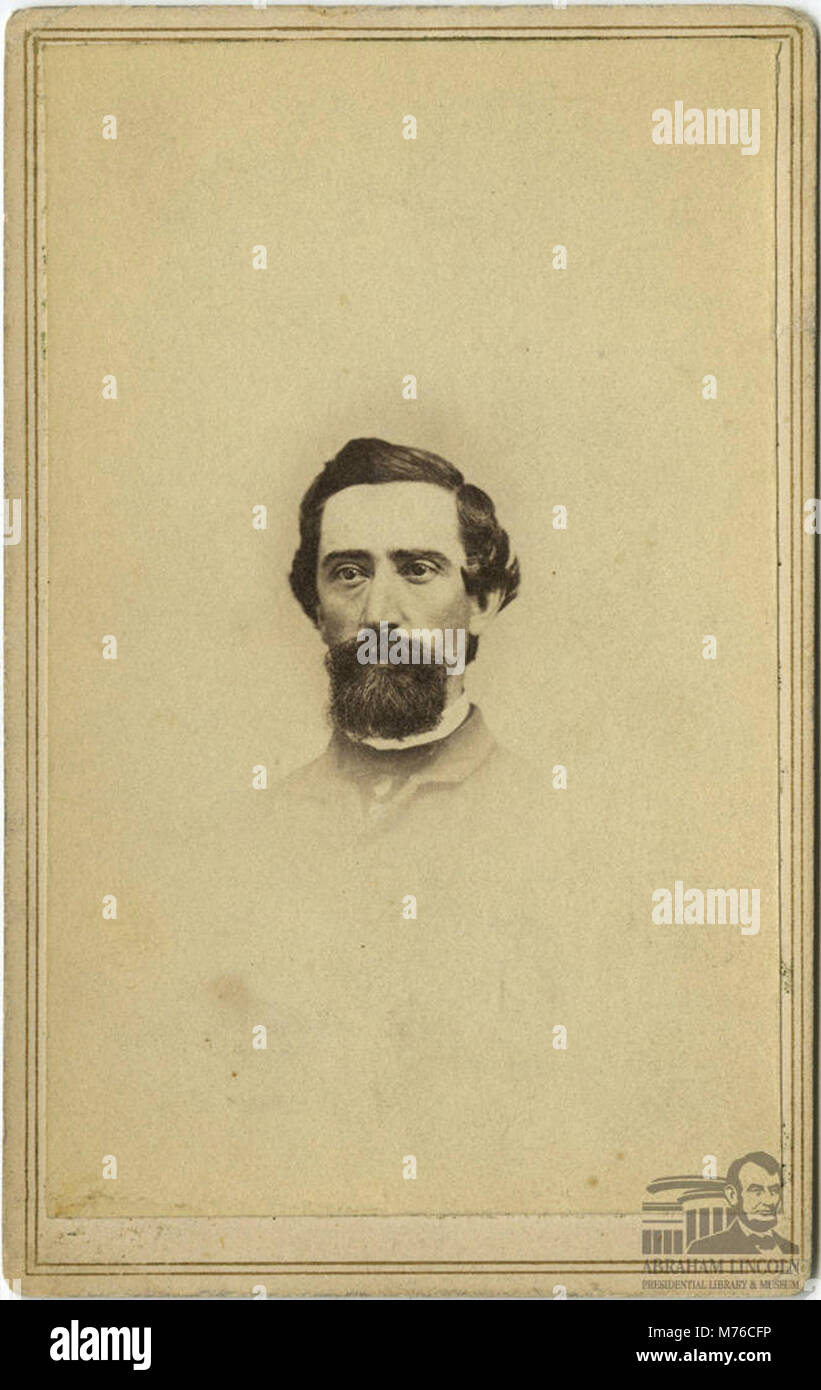 A historical photograph of Asher B. Hall, capturing his likeness and ...