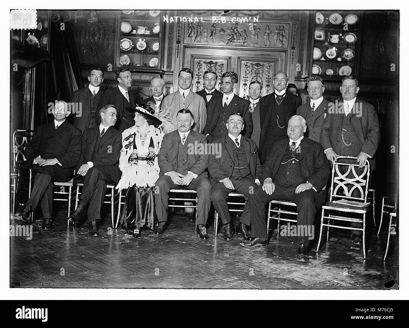 A photograph of the National B.B. Commission, showing a historical ...