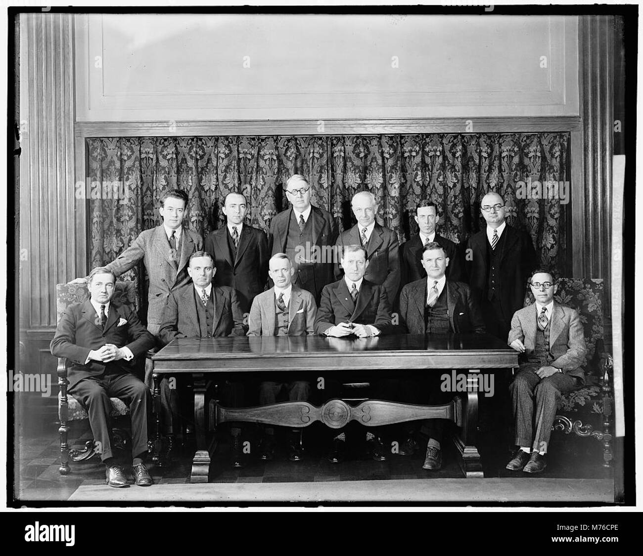 This photograph features the officers of the National Press Club ...