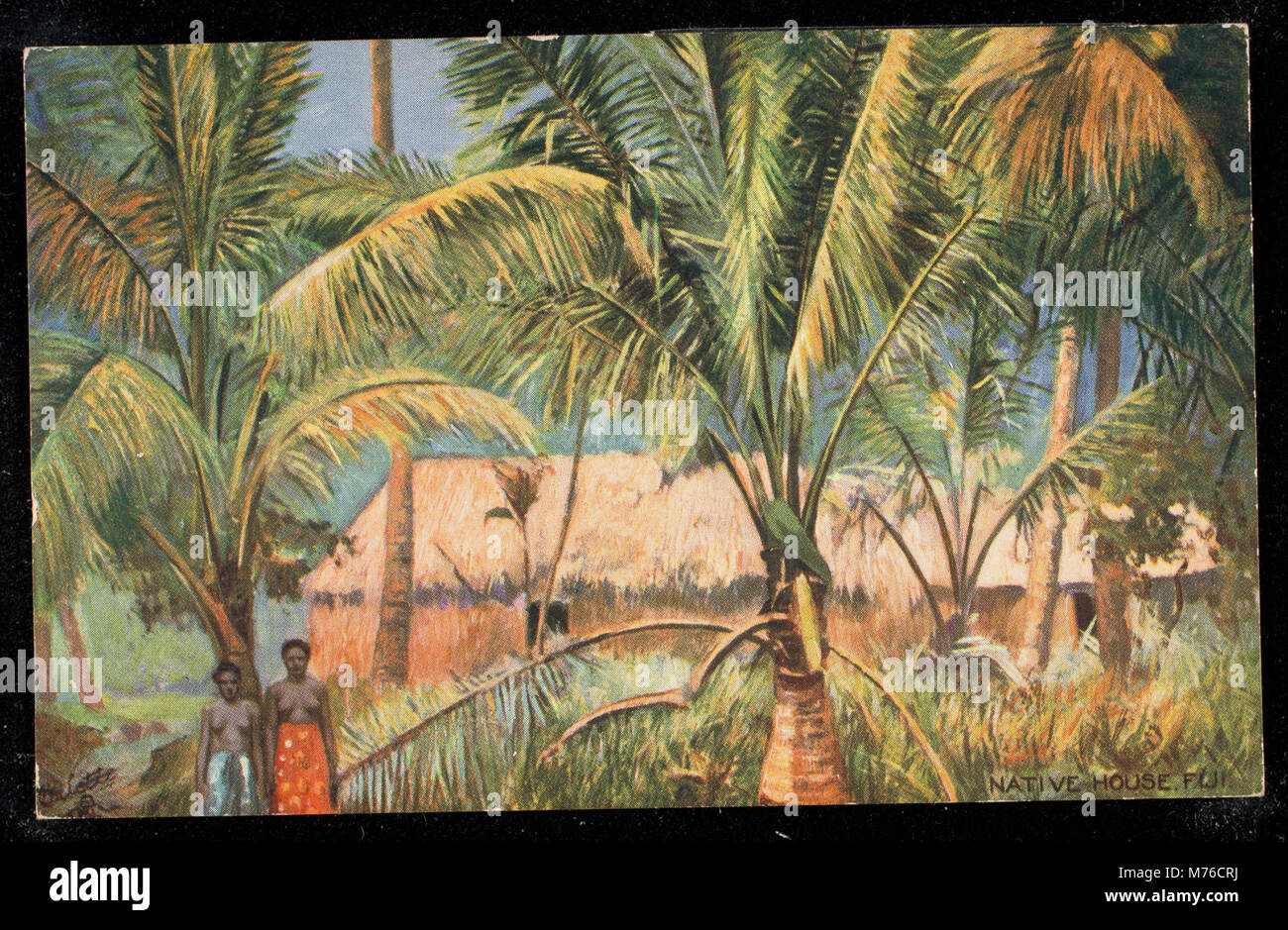 An image depicting a traditional native house from Fiji, showcasing the ...