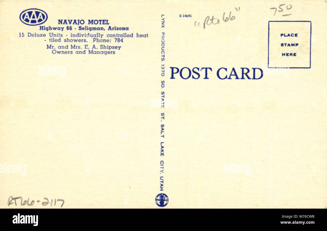 The Navajo Motel, operated by Mr. and Mrs. Shipsey, was a notable ...