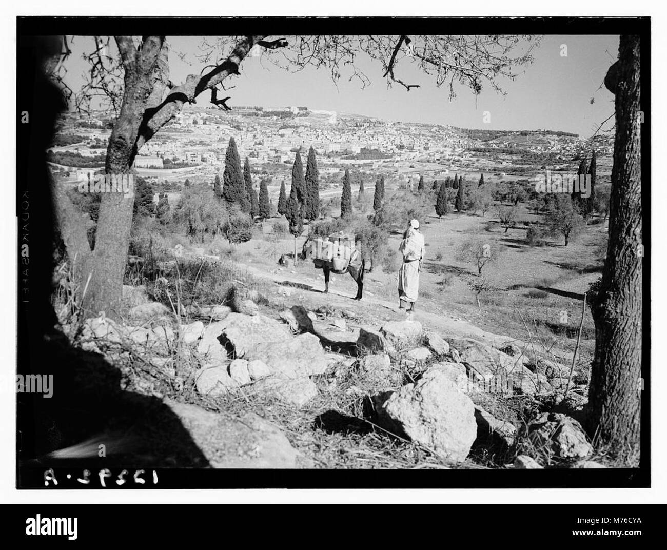 A general view of Nazareth from the east, showcasing the town's layout ...