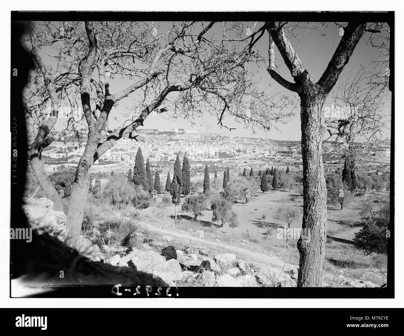 A general view of Nazareth from the east, offering a historical ...