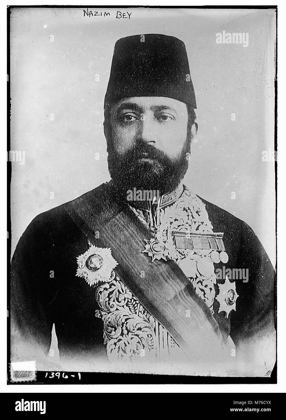A portrait of Nazim Bey, a prominent figure in the Middle East ...
