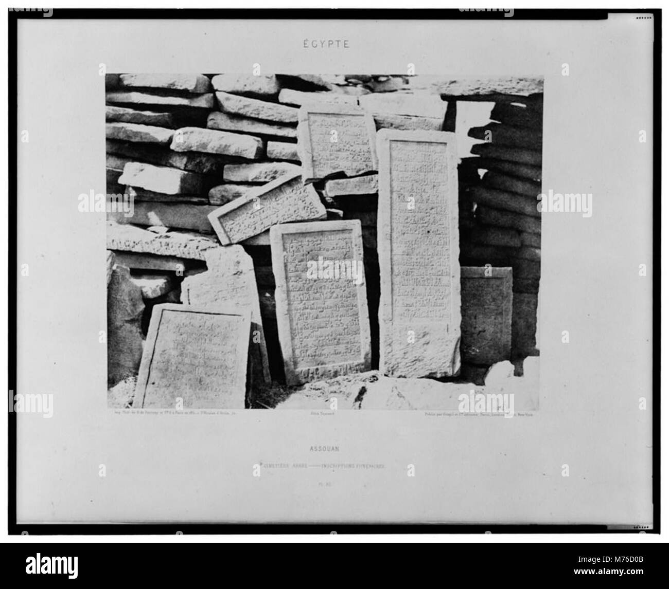 This image depicts funeral inscriptions in the Arabic Cemetery of ...