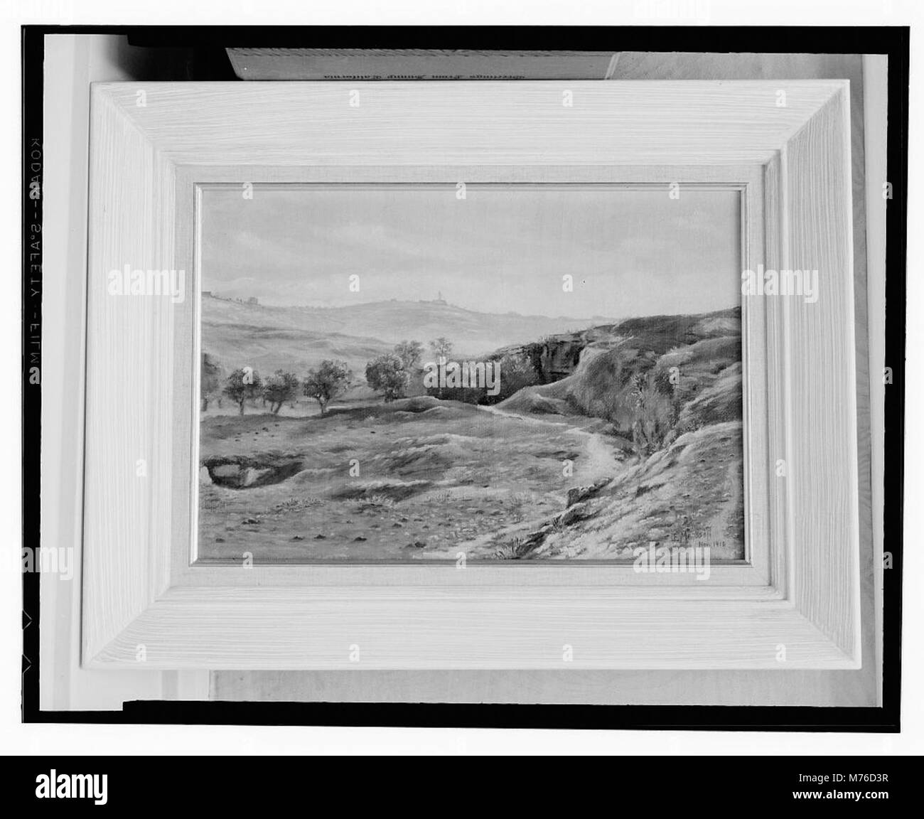 Negative films documenting a painting of Wady Joz. The artwork likely ...