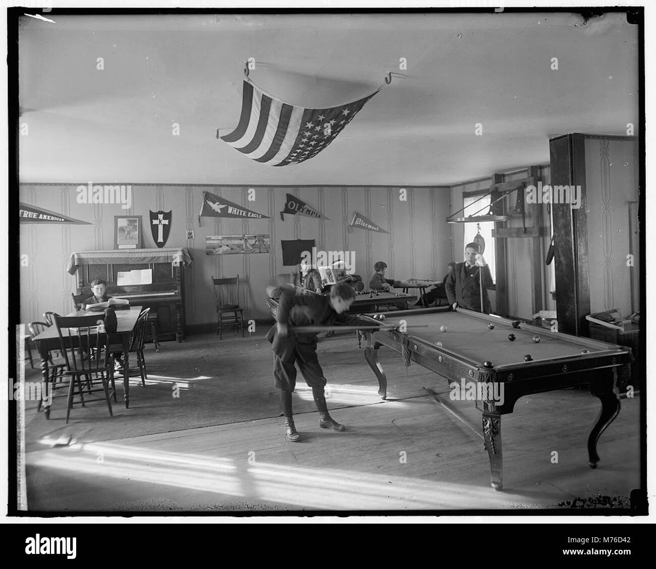 The pool room inside Neighborhood House, a community space offering ...