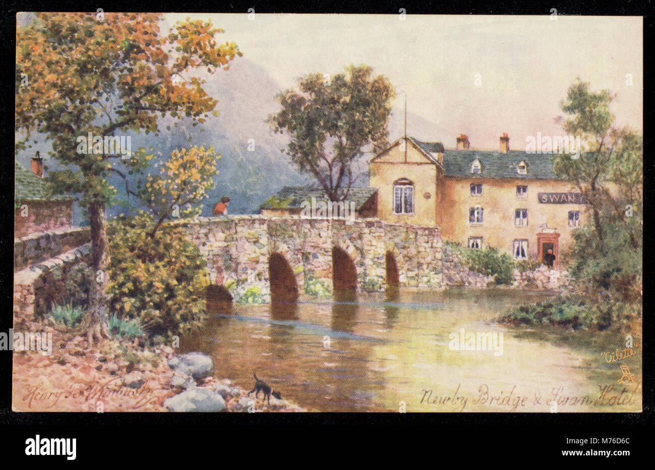Newby Bridge and the Swan Hotel are shown in this picturesque image ...