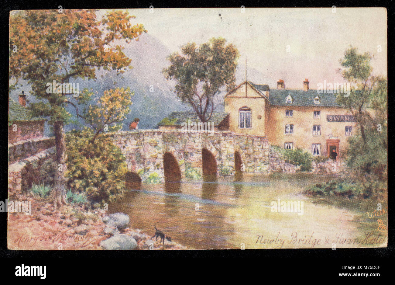 A photograph of Newby Bridge and the Swan Hotel, located in the Lake ...