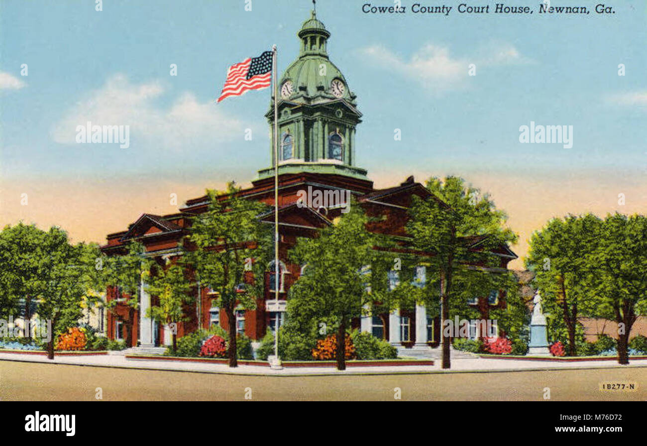 A photograph of the Coweta County Courthouse in Newnan, Georgia ...