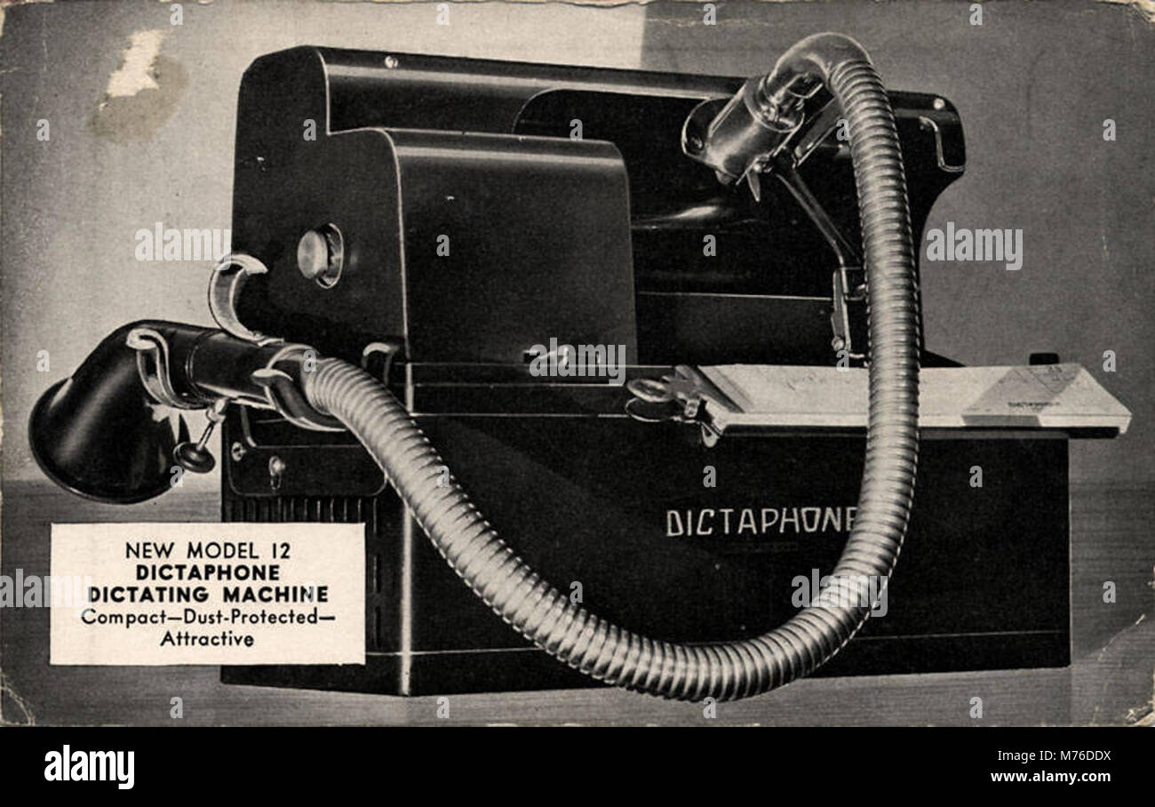 The New Model 12 Dictaphone is a compact, dust-protected machine ...
