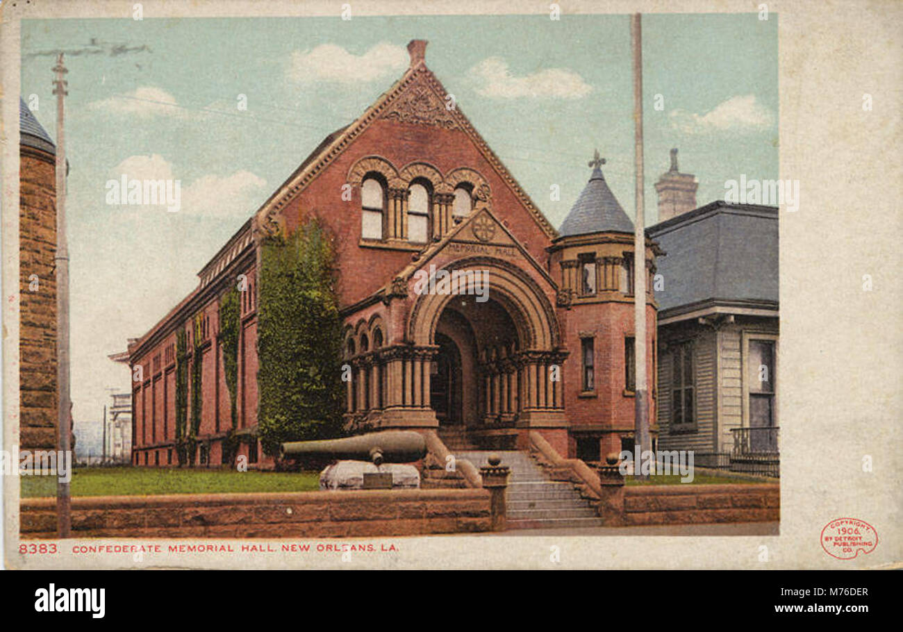 This photograph shows the Confederate Memorial Hall in New Orleans ...