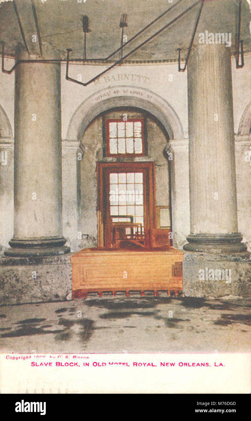 The Slave Block in New Orleans, located in the Old Hotel Royal ...