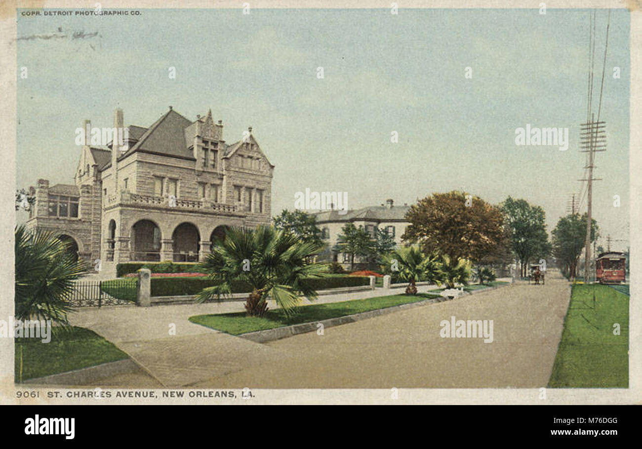A photograph capturing St. Charles Avenue in New Orleans, a prominent ...