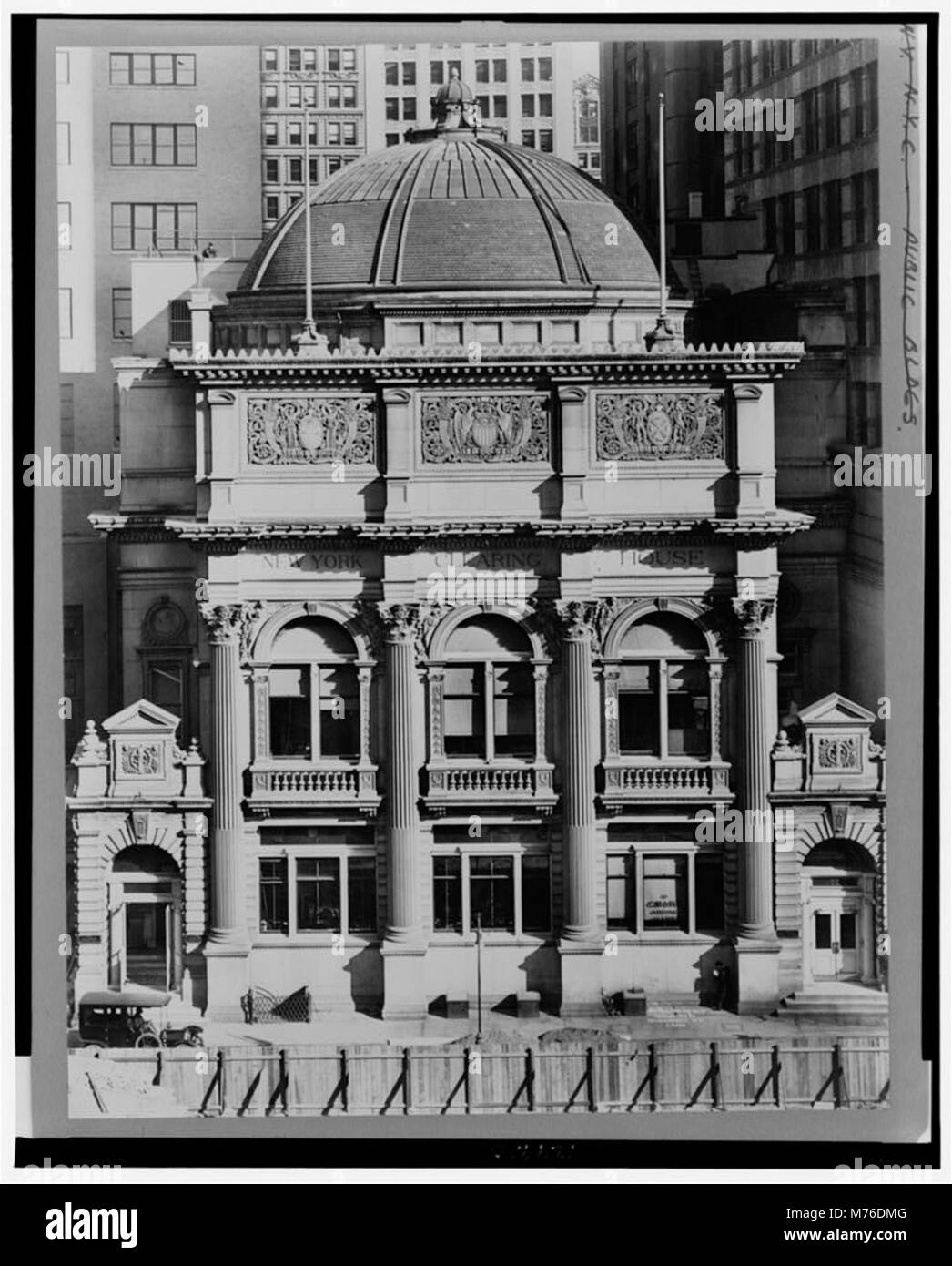 A photograph of the New York Clearing House, a financial institution ...