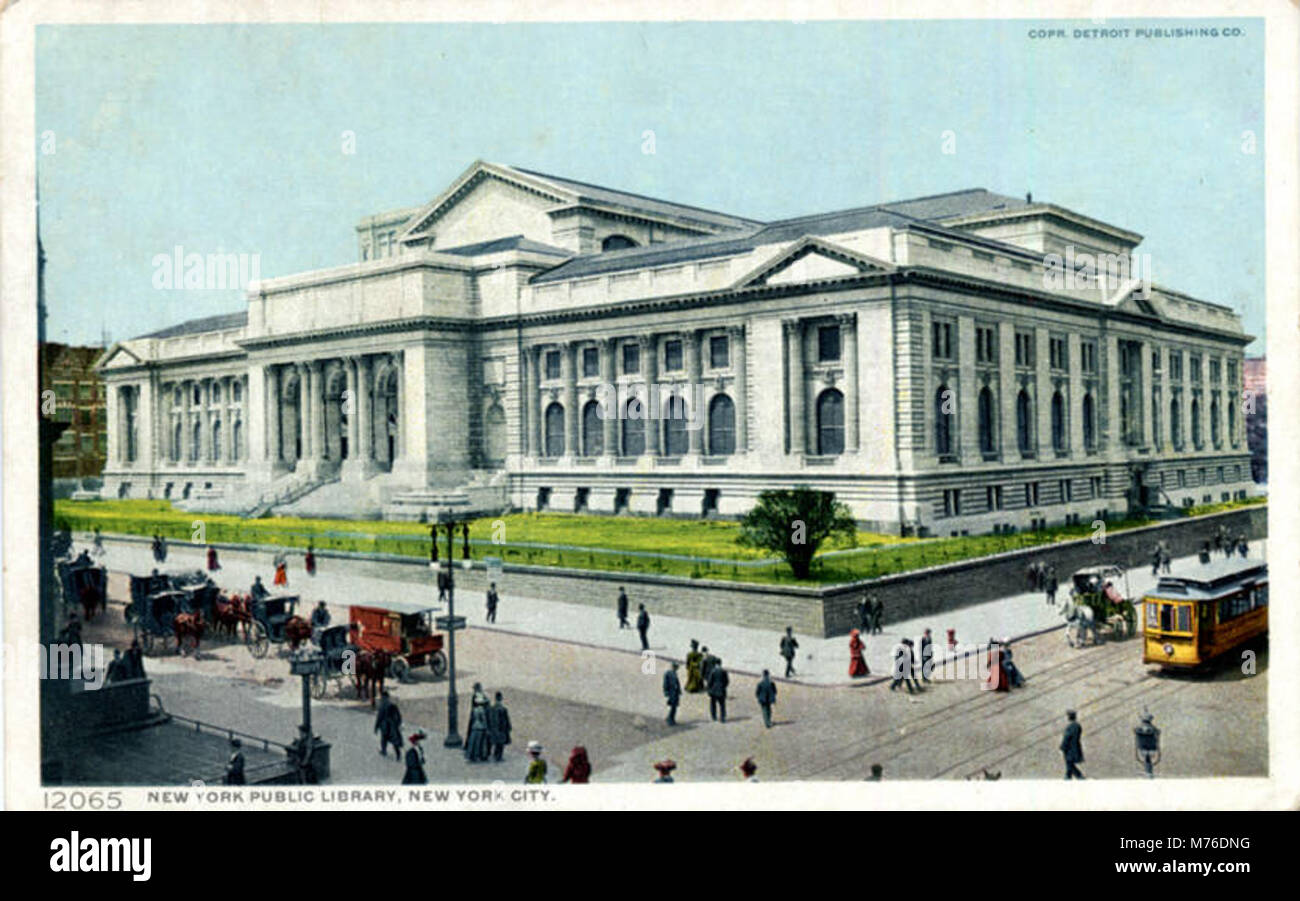 The New York Public Library in New York City is depicted in this ...