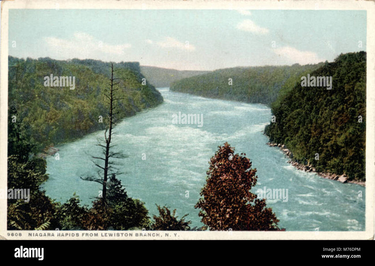 A scenic view of the Niagara Rapids, taken from the Lewiston Branch ...