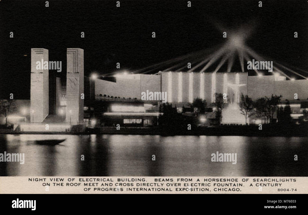 A night-time photograph showcasing the illuminated Electrical Building ...