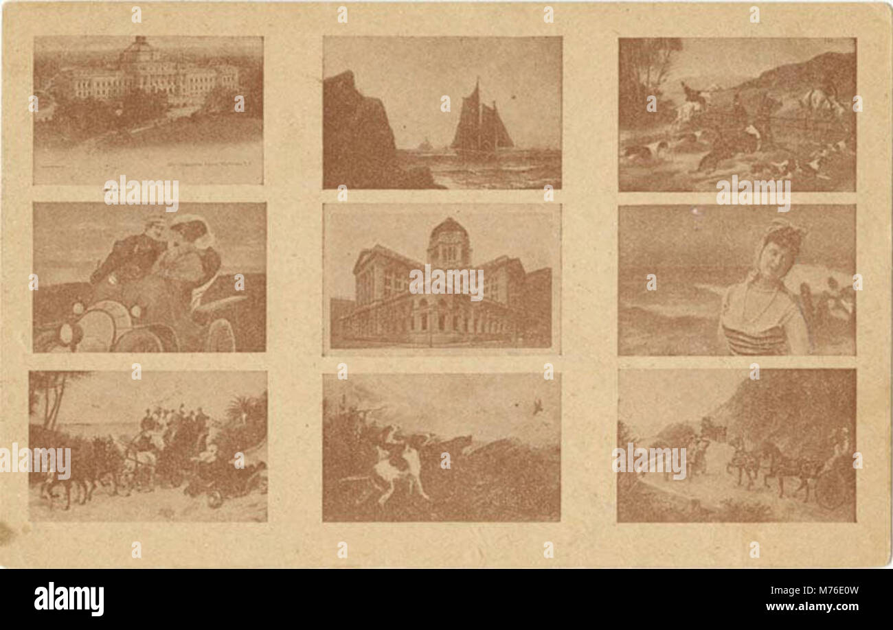 Nine postcards arranged for nine different views on a card (NBY 421782 ...