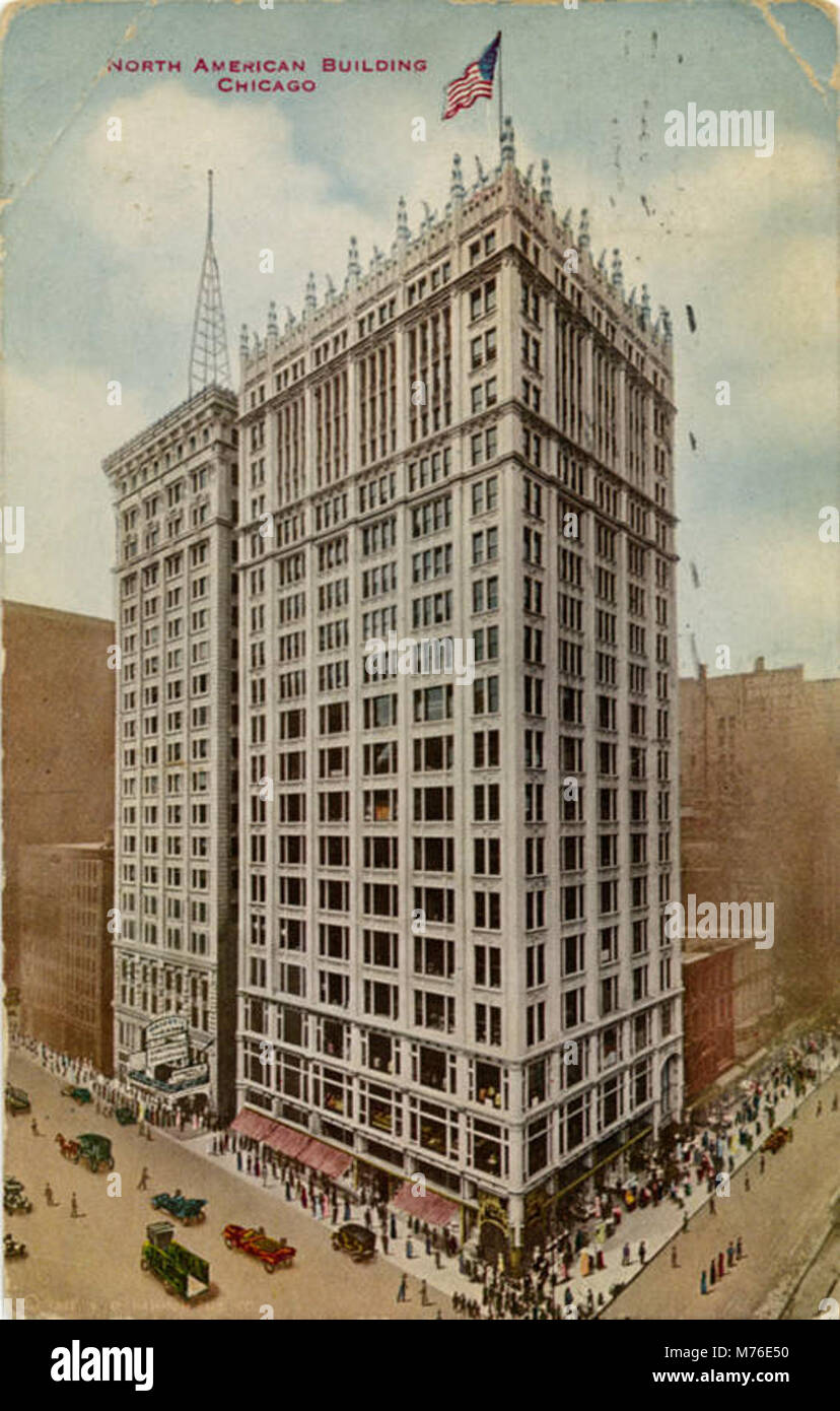 A photograph of the North American Building, showcasing its ...