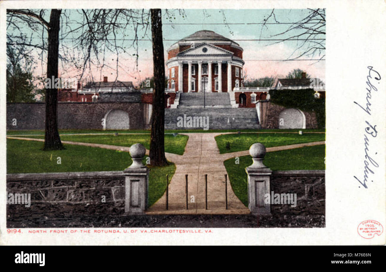 The photo captures the north front of the Rotunda at the University of ...