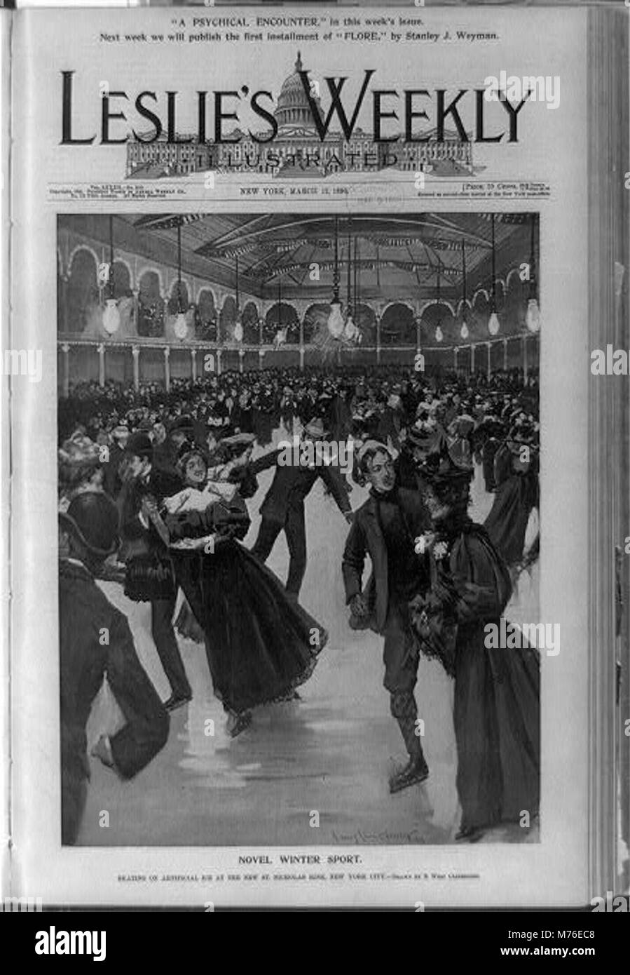 A photograph showcasing the new St. Nicholas rink in New York City ...