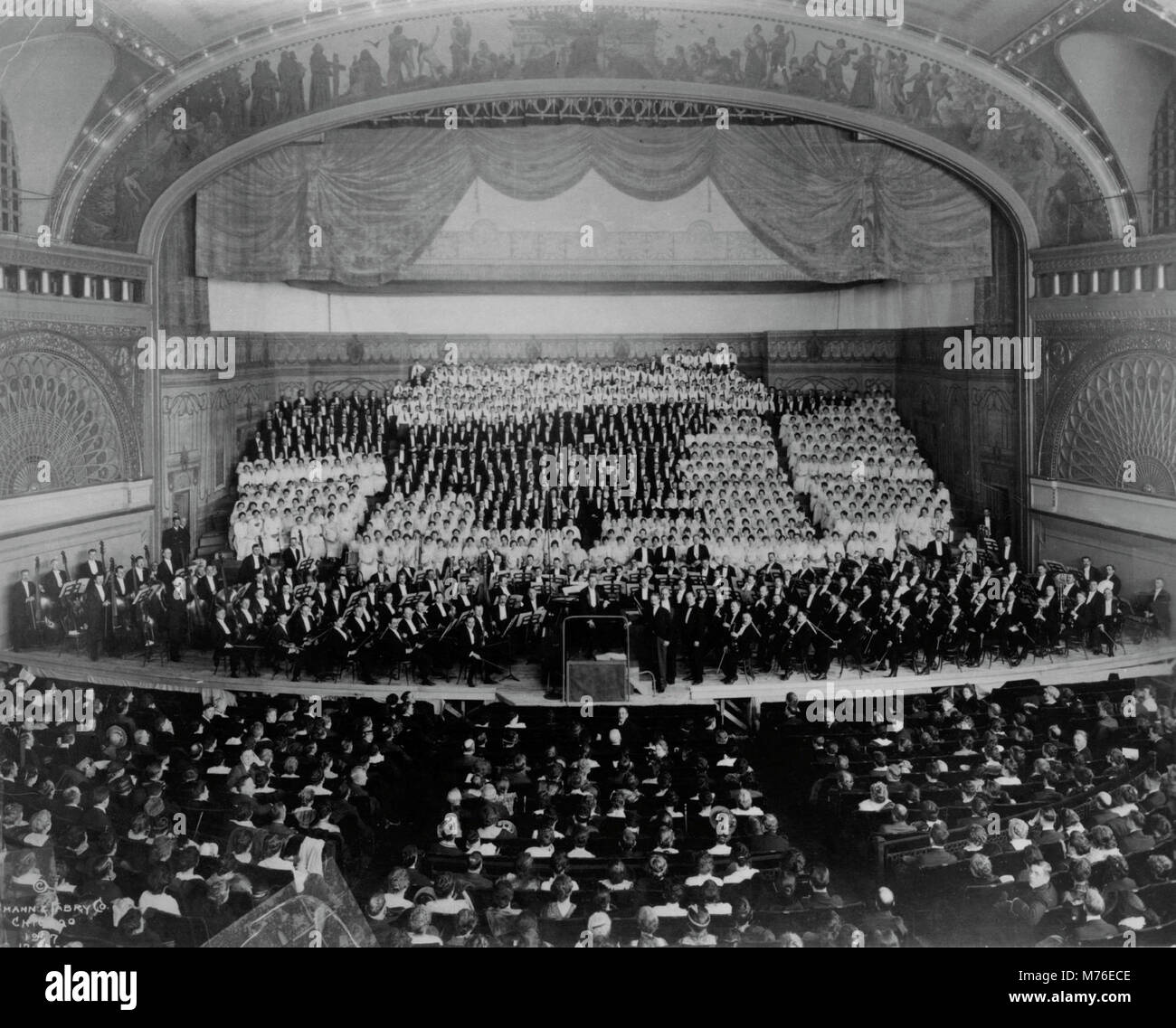 The Chicago Auditorium, an architectural landmark, known for its grand ...