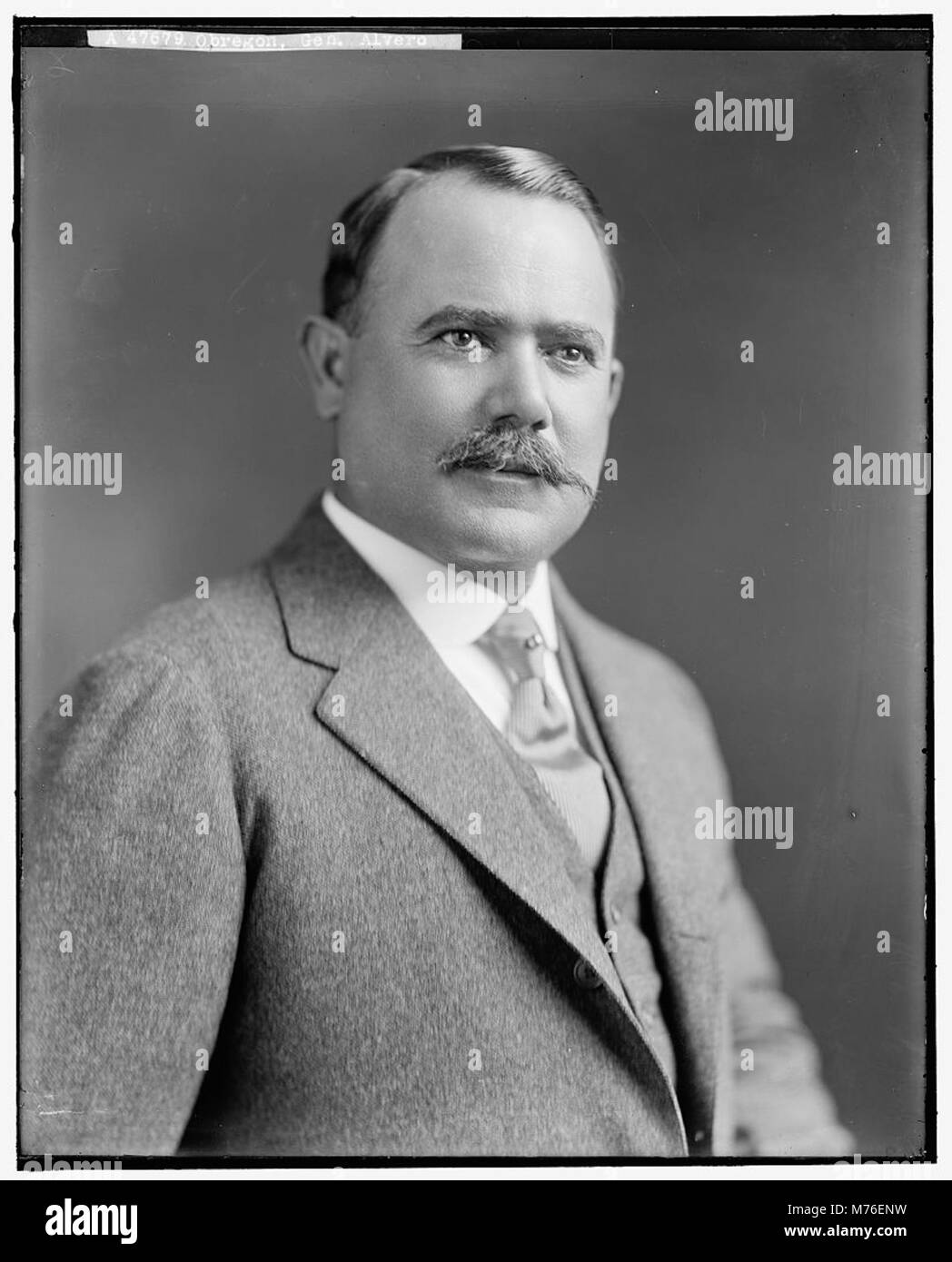 A portrait of General Alvero Obregon, a prominent Mexican military ...