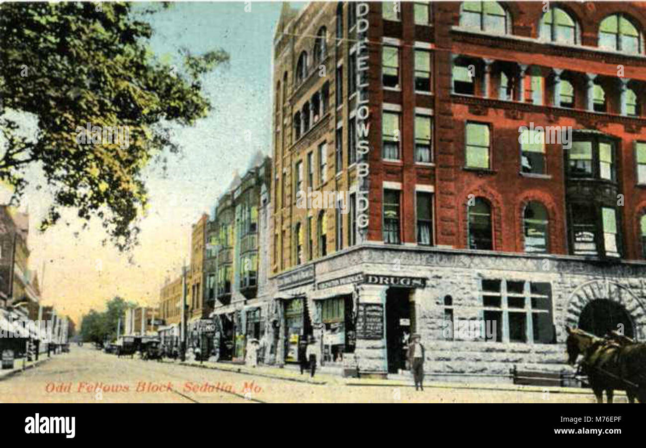A historic building known as the Odd Fellows Block, an important ...