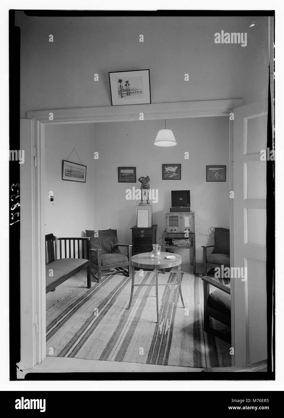 The interior of the offices of the Army Educational Corps, showing the ...