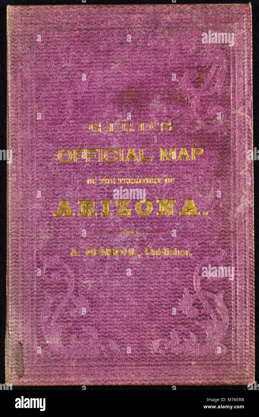 This is an official map of the Territory of Arizona, highlighting its ...
