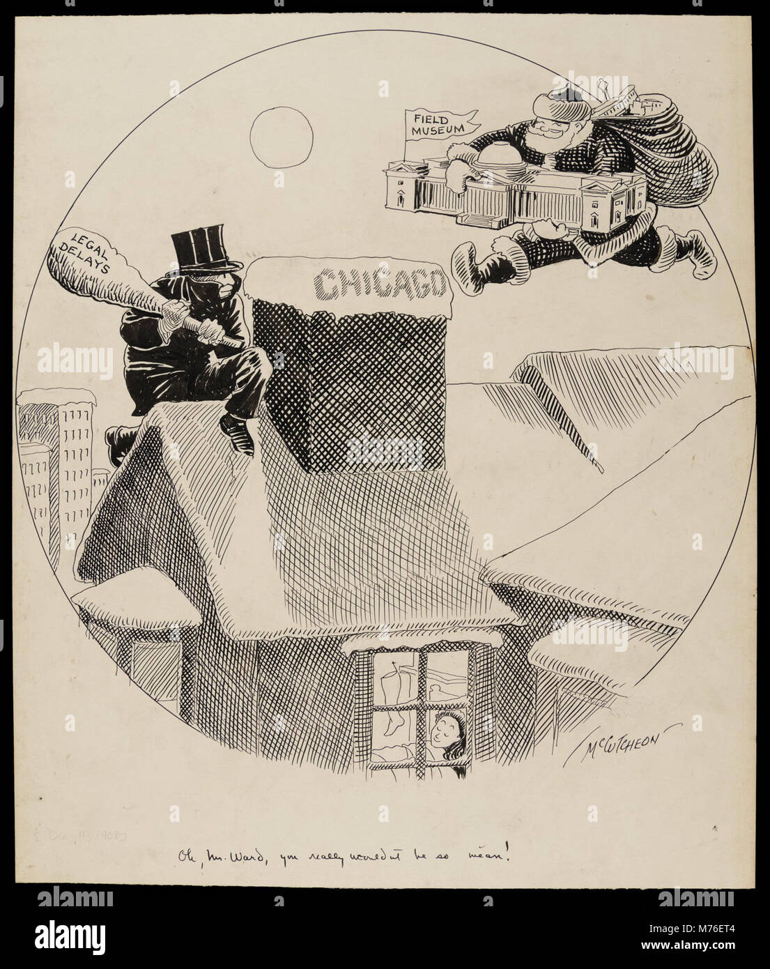A comedic scene from 1908 depicting a moment of playful confrontation ...