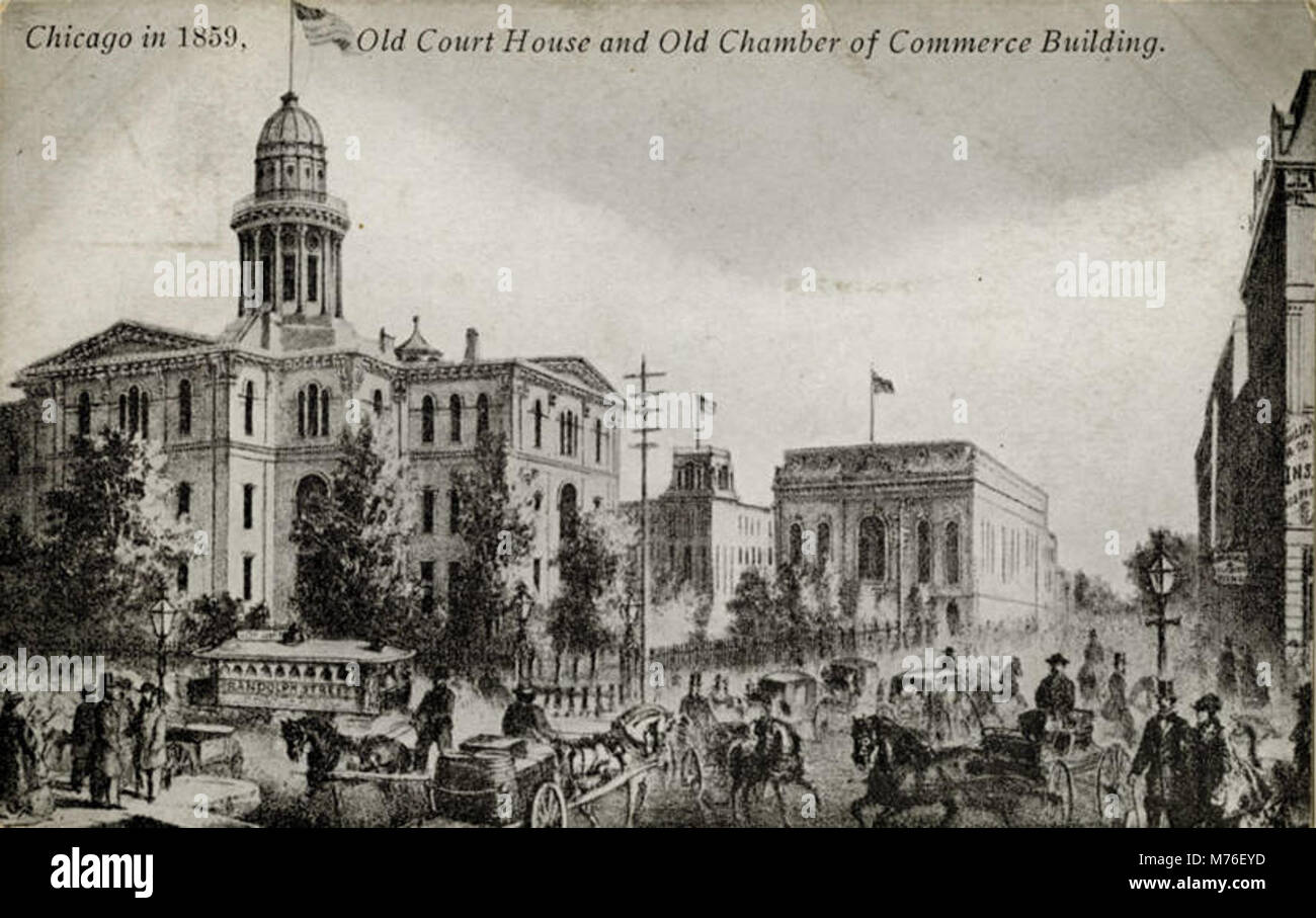 A historic photograph of the Old Court House and the Old Chamber of ...
