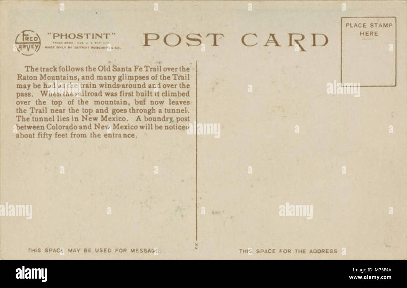 This image shows the Old Santa Fe Trail passing over the Raton ...