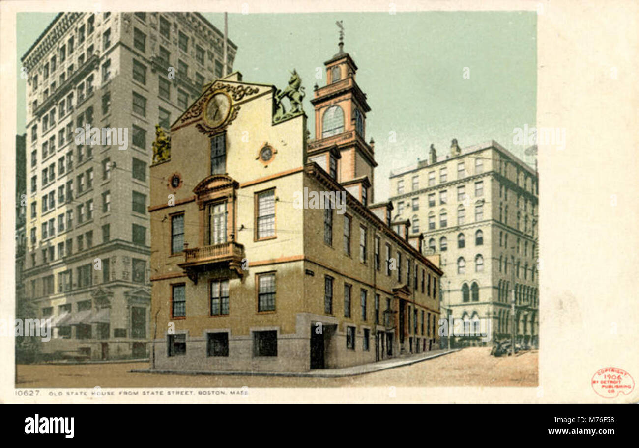 The Old State House in Boston, seen from State Street, is one of the ...