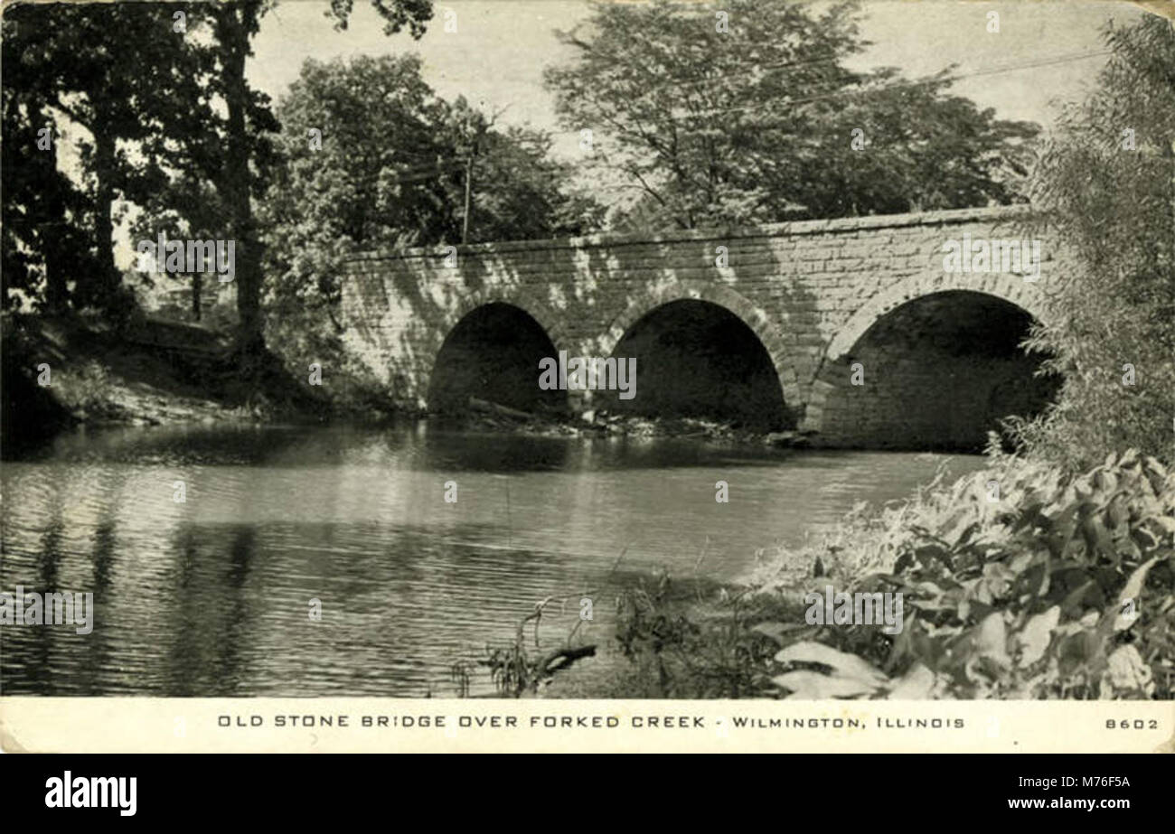 An image of an old stone bridge spanning Forked Creek, showcasing ...