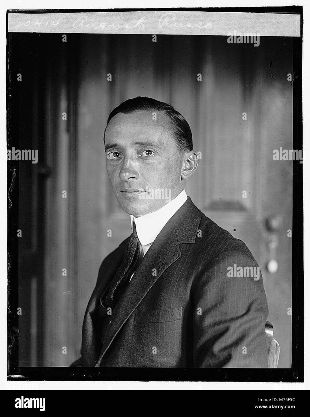 A portrait of Augusto Russo, likely captured on September 11, 1922. The ...