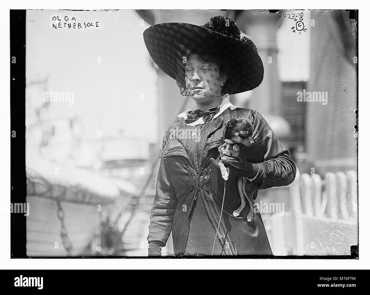 A portrait of Olga Nethersole, a famous American-born actress known for ...