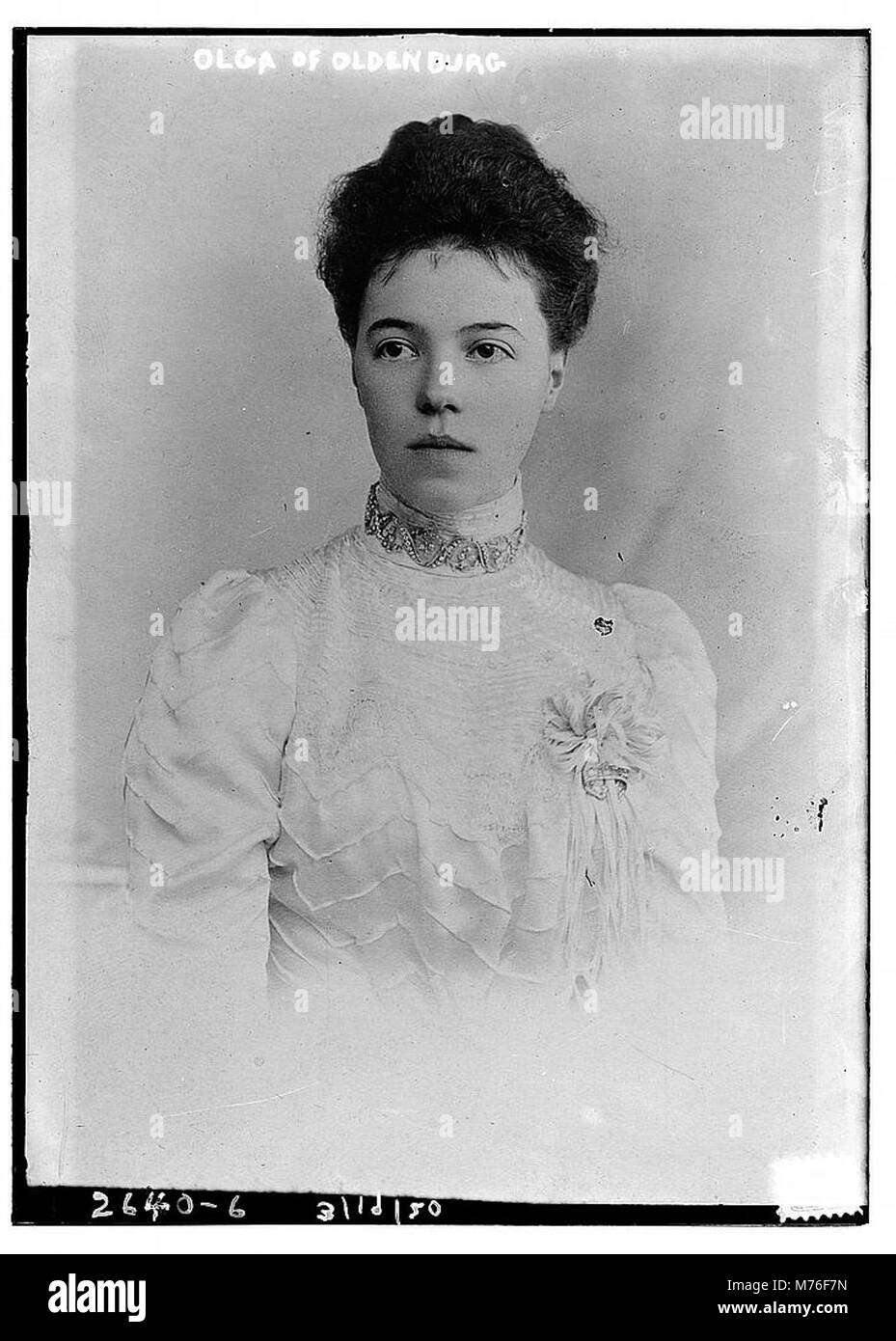 A portrait of Olga of Oldenburg, a Russian princess and member of the ...