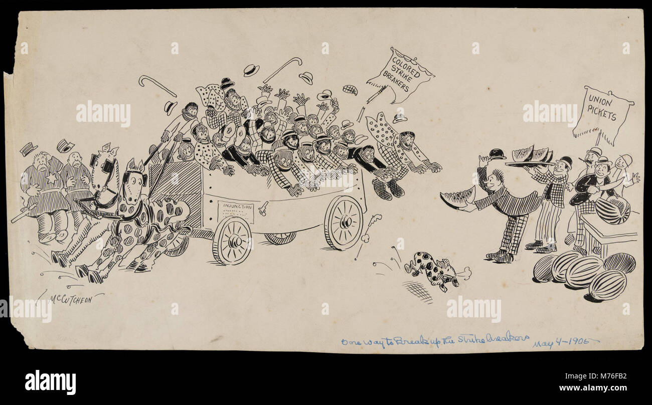 Photograph from May 4, 1905, showing labor protests and the tactics ...