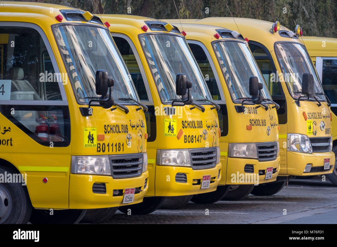 Dubai student in buses hi-res stock photography and images - Alamy